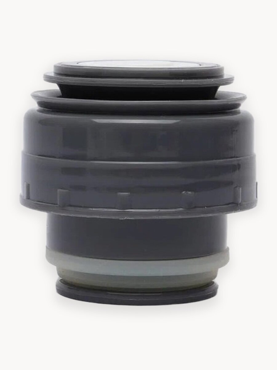 Пробка, крышка - с кнопкой, для термоса-гильзы - 4,8 см; внутренняя резьба; серая