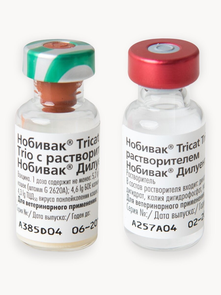 Раствор MSD Animal Health Нобивак Tricat Trio, 5шт. в уп, 1уп.