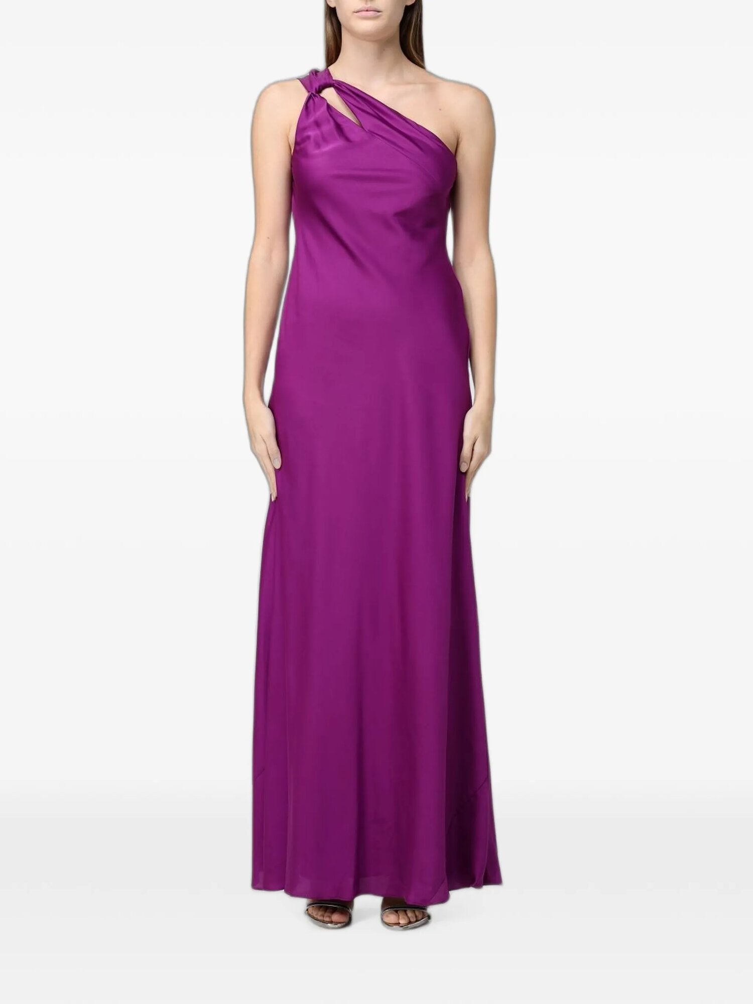 Платье Lauren Ralph Lauren Maxi one-shoulder knot-detail dress