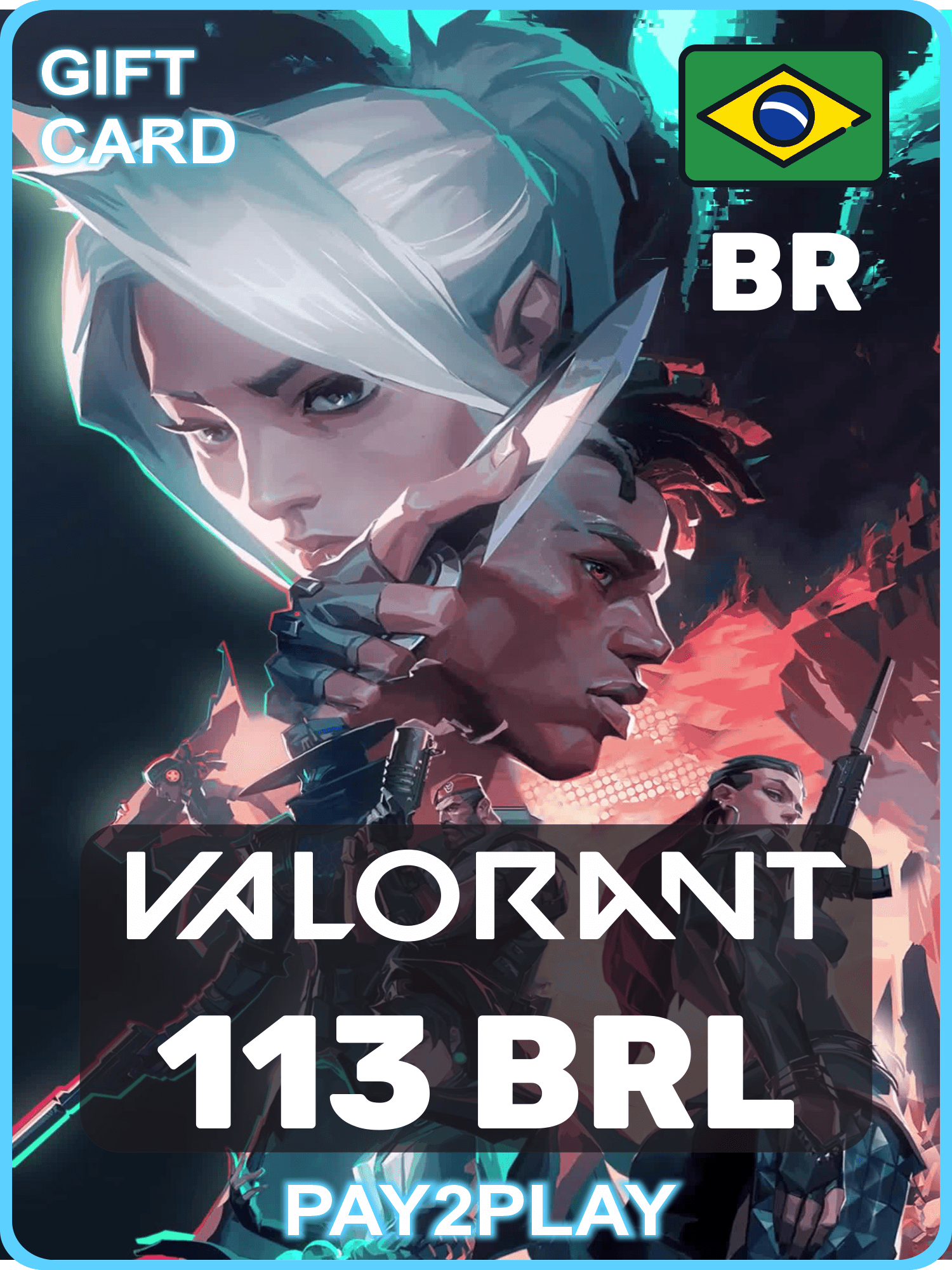 Подарочная карта Valorant 113 BRL, Бразилия / цифровой код / Valorant Gift Card Brazil, 113 BRL