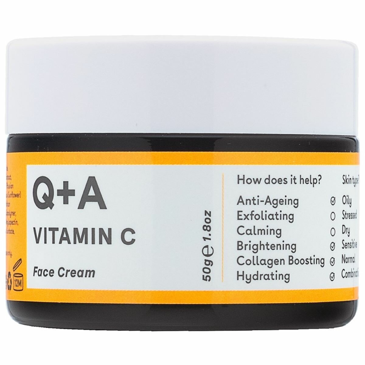 Крем для сияния лица Q+A Vitamin C Radiance Face Cream, 50 гр