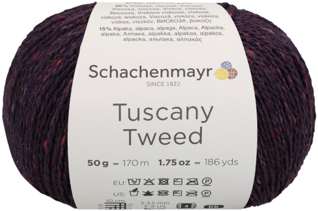 Tuscany Tweed /Таскани Твид/ пряжа Schachenmayr, MEZ, 9807002 (00049, brombeer (ежевика), фиолетовый)