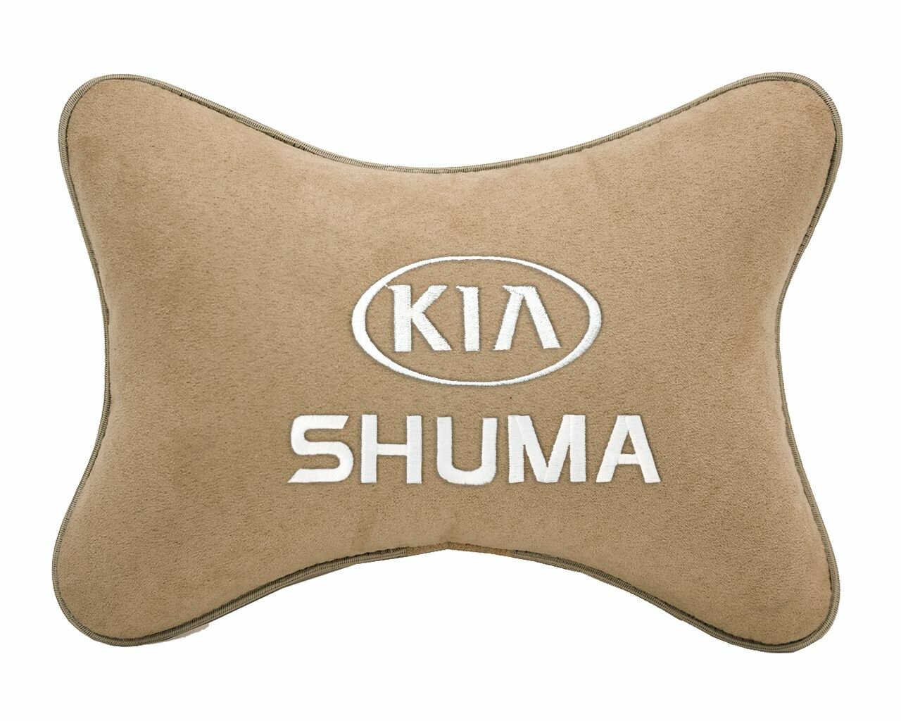 Подушка на подголовник бежевая алькантара KIA Shuma