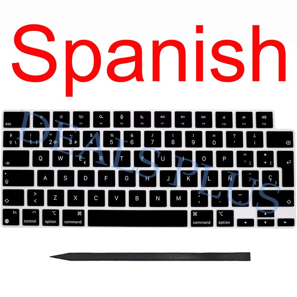 Колпачки для клавиш SNQP черный для Macbook Pro Air M1 M2 M3 M4 Spanish