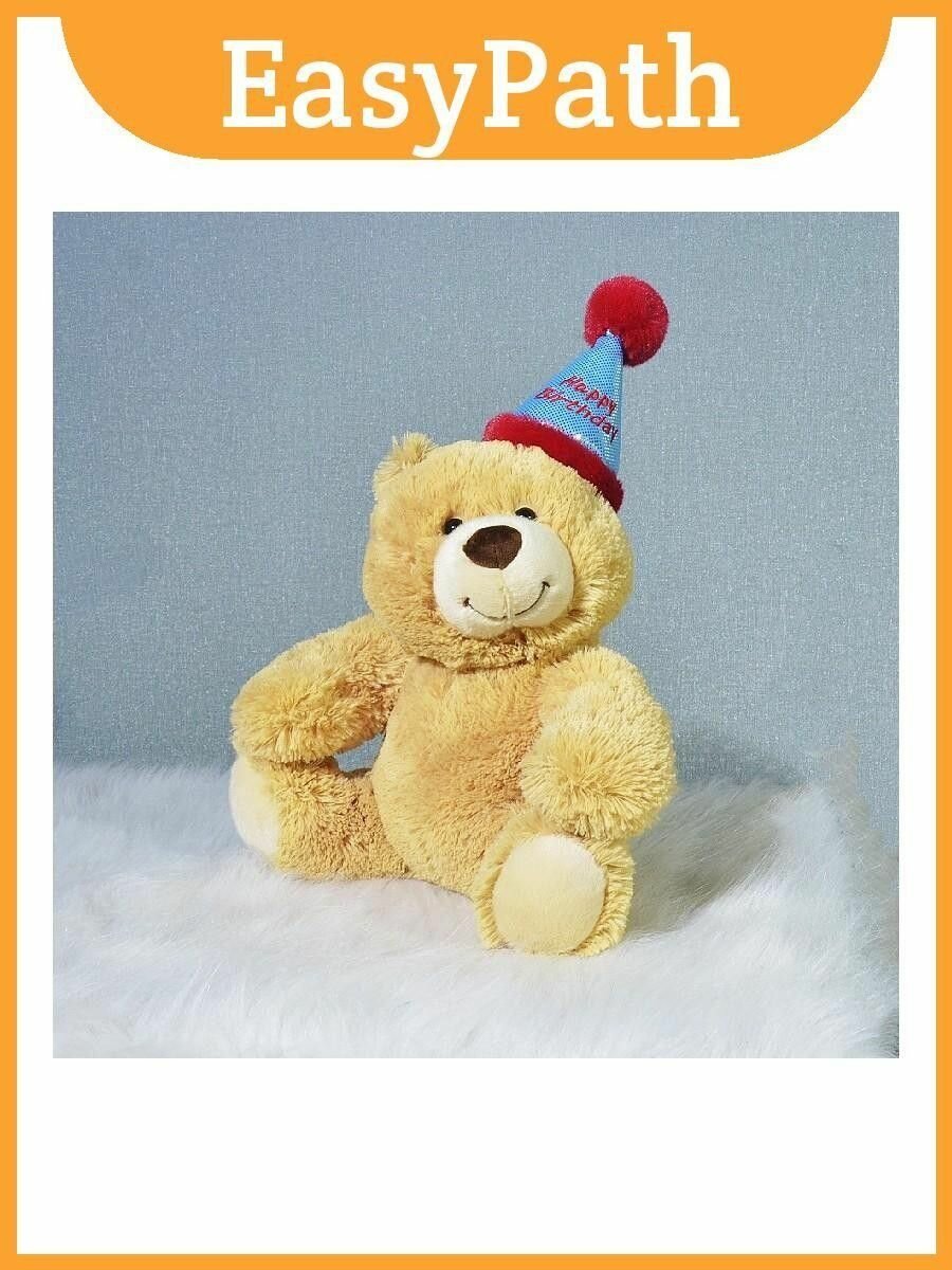 KhakiBear плюшевый мишка синий и красный с цветами для игр и развлечений