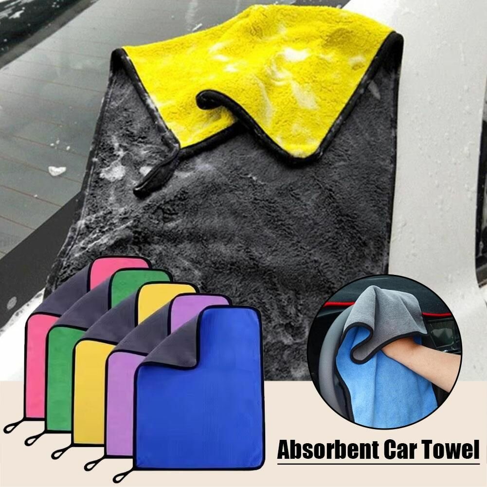 Двухсторонняя салфетка для чистки автомобиля из кораллового флиса, Впитывающие тряпки, средства для чистки автомобиля