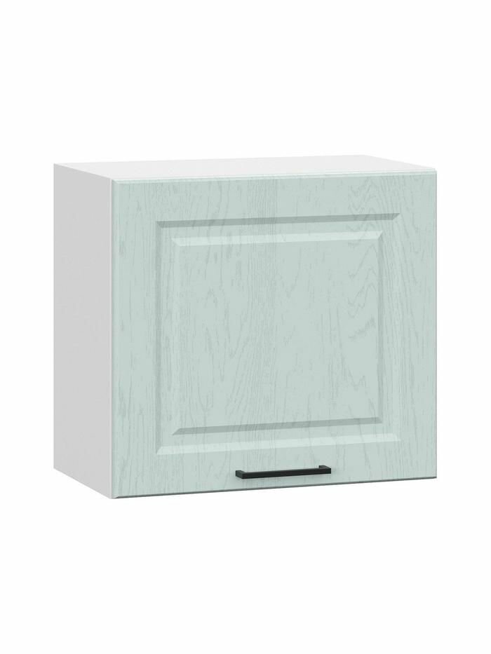 Кухонный модуль навесной, шкаф Шервуд с полками, 45х29.6х45 см, Белый / Деним голубой