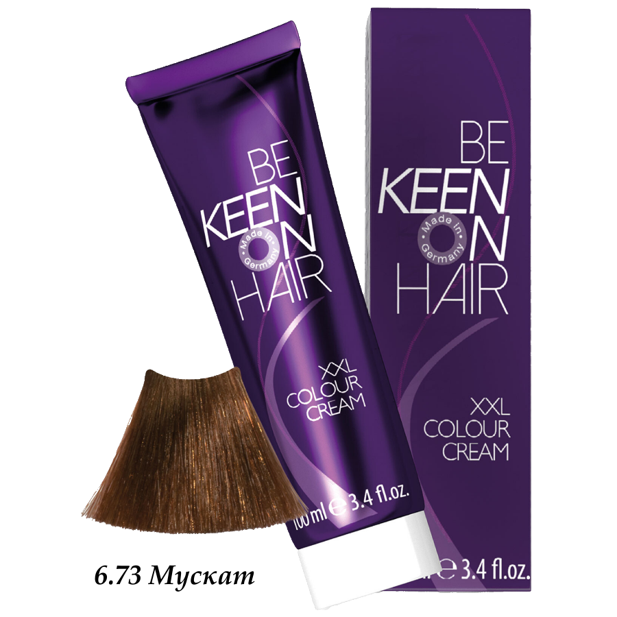 KEEN Крем-краска для волос 6.73 Мускат/Muskat Профессиональная краска KEEN COLOUR CREAM, 100мл