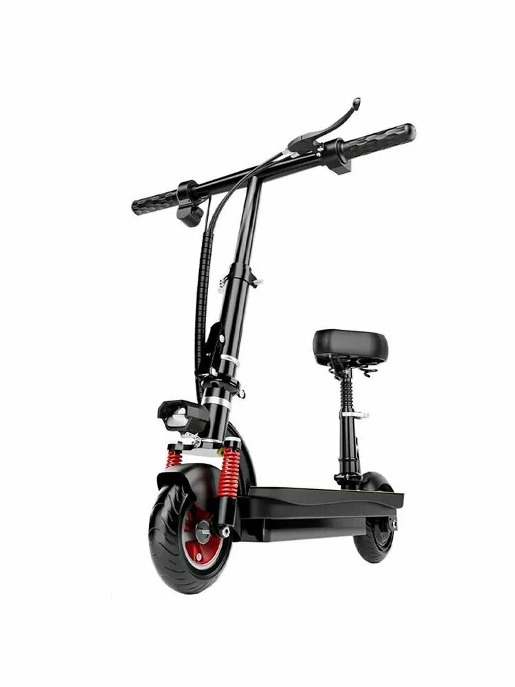 Электросамокат JS989DSDS, для роста 120-160 см, черно-серая рама