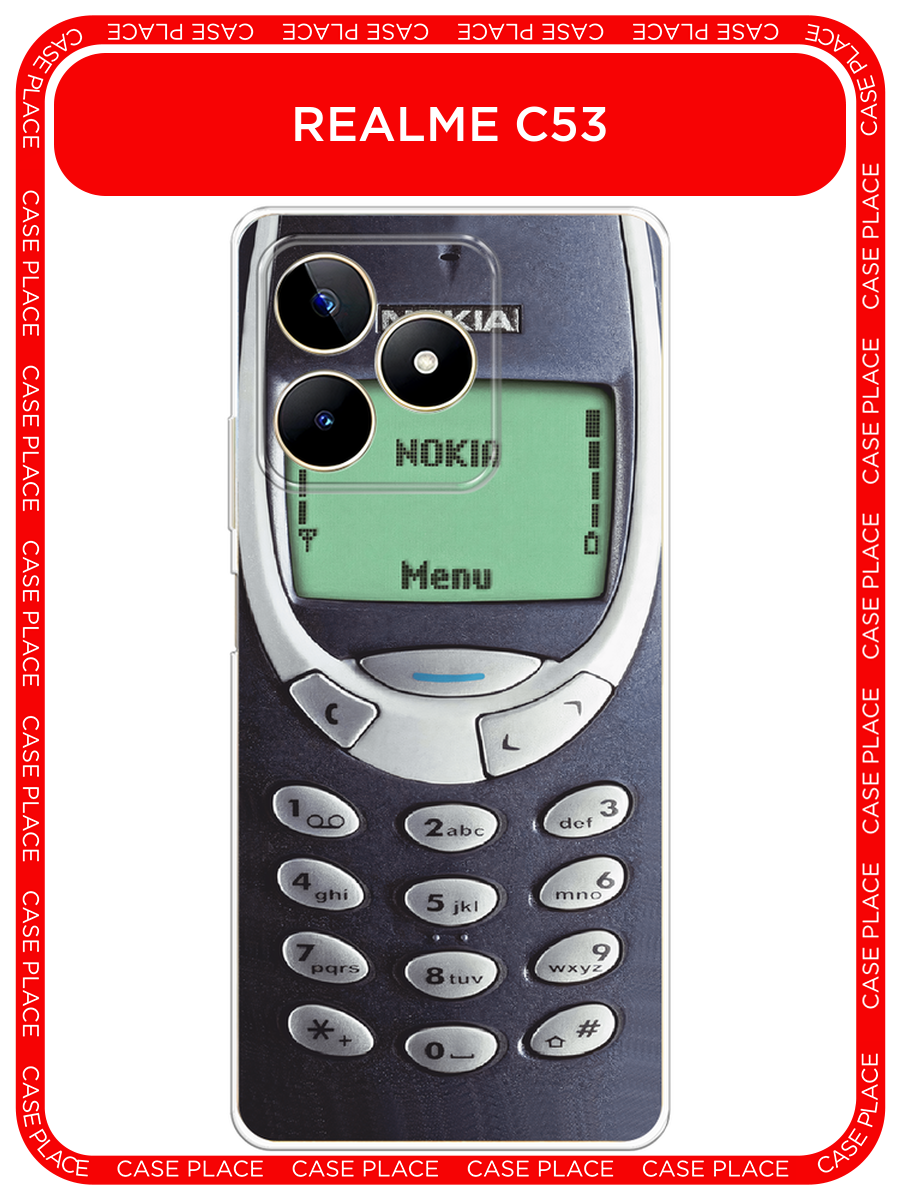 Чехол на Realme Note 50 / Реалми Нот 50 с принтом Нокия