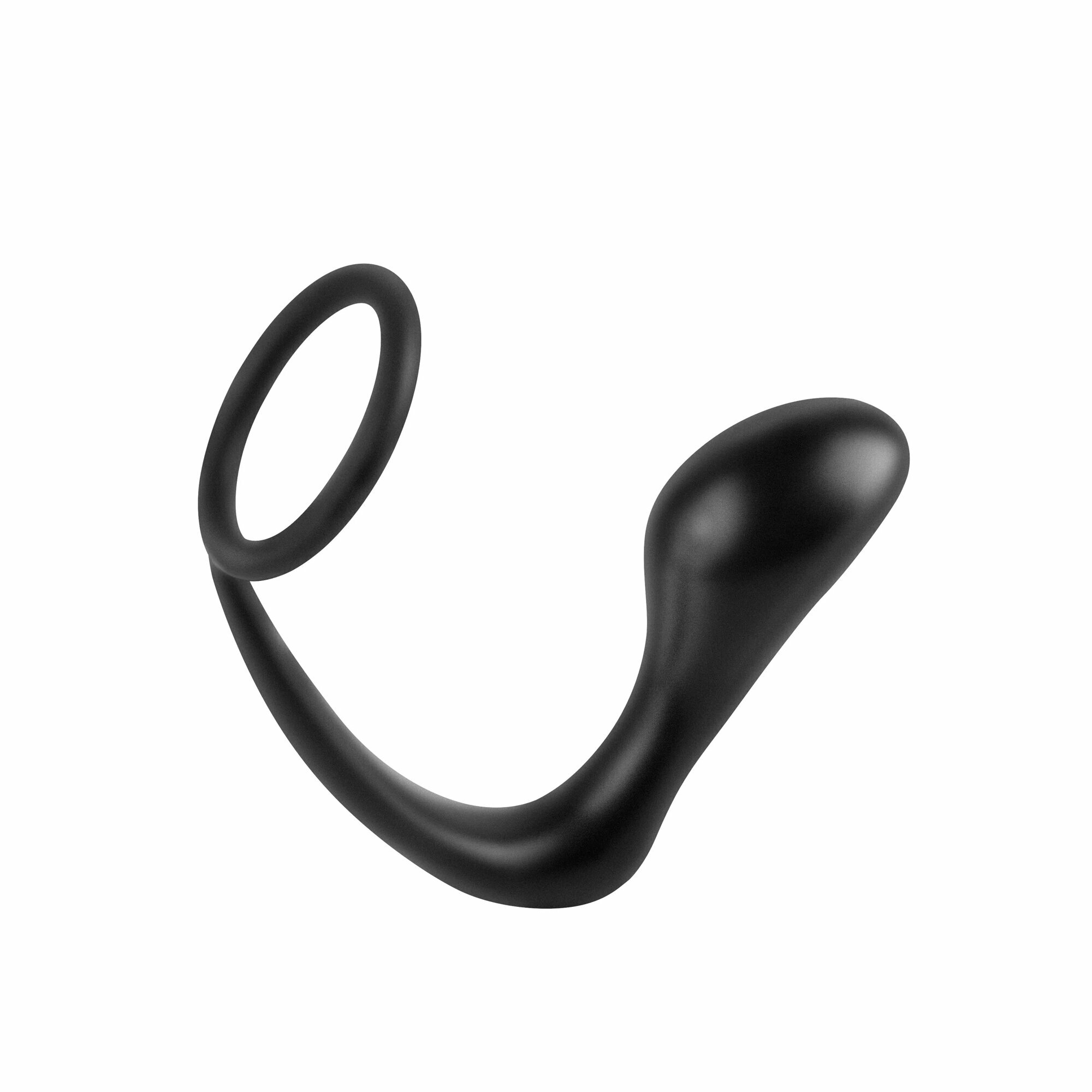 Анальный стимулятор ASS-GASM COCKRING PLUG с кольцом (10, Ø 3.2 см)