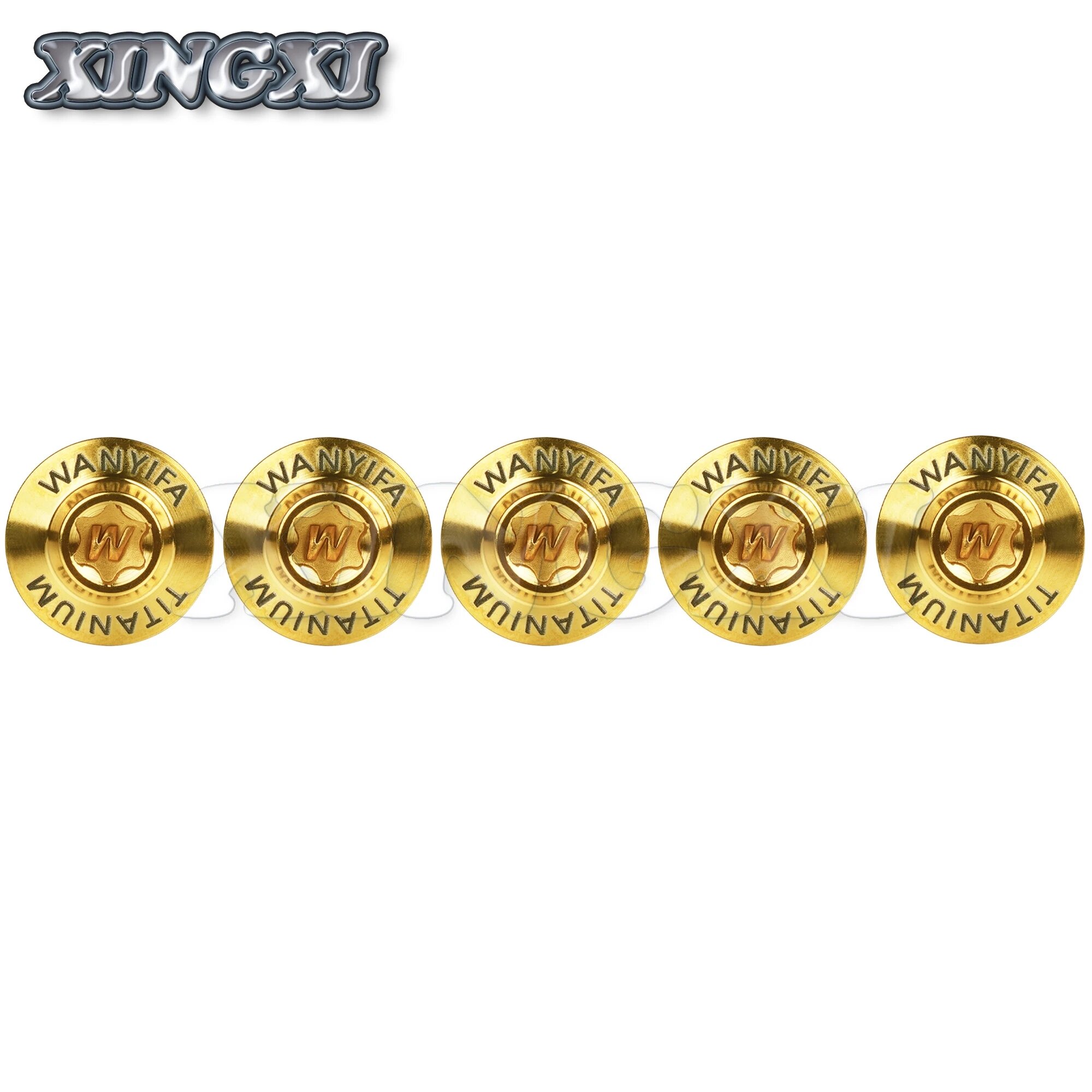 Xingxi Титановые болты M6x15mm, Gold, 5 шт