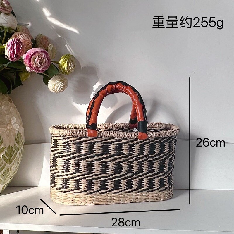 Вьетнамская сумка из морской травы, ручная, в скандинавском стиле, пляжная сумка, овощная корзина, африканские элементы, сумка в стиле Ins