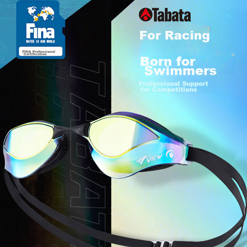 Tabata Swimming Goggles, View Racing Swim Glasses, Waterproof, 10x Anti-Fog, for Men And Women, Adult Professional Competition Diving, V230