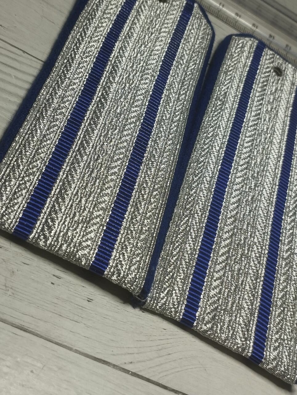 Пара Погоны Казаки парадные (синий кант 2 просвета)