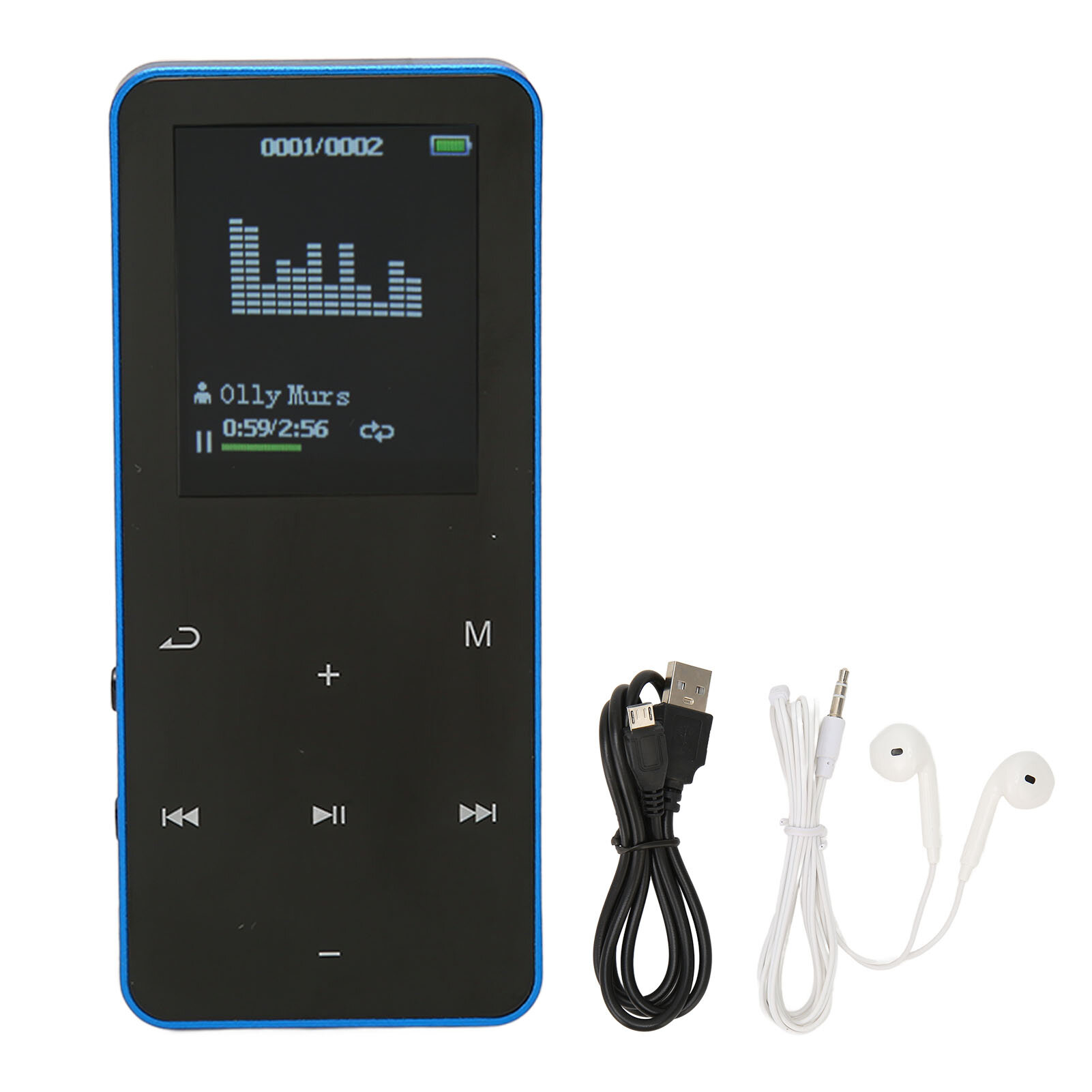 MP3 -плеер 8G Bluetooth 4.2 1,8 дюйма экрана снижение шума Потерян. Портативный Portable MP4 Player с словарным переводом Blue