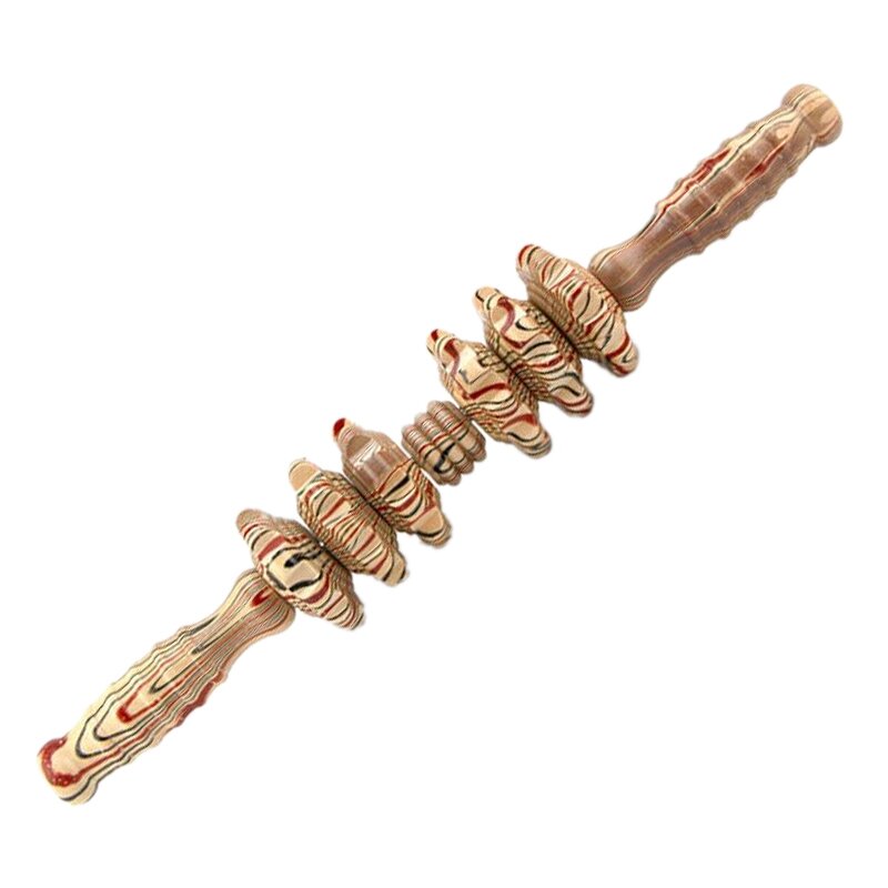 6-роликовая ручка, деревянный ролик, массажная палочка для триггерных точек, массажер для тела, облегчение мышечной боли при ишиасе, поясничном диске