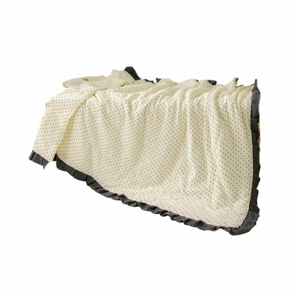 Хлопковый плед для новорожденных с рюшами