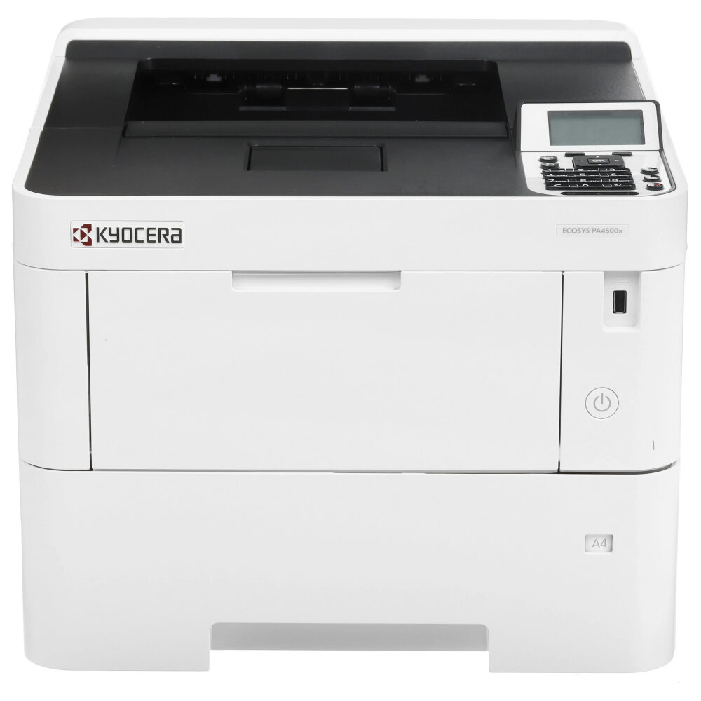 Принтер лазерный Kyocera ECOSYS PA4500x, Черно-белый, Высокая скорость печати 45 стр/мин, автодуплекс, для дома и офиса