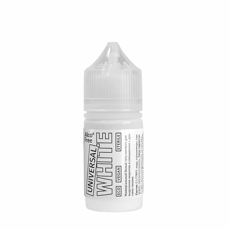 Краска для тату белая UNIVERSAL WHITE GALLERY TATTOO INK, 30мл