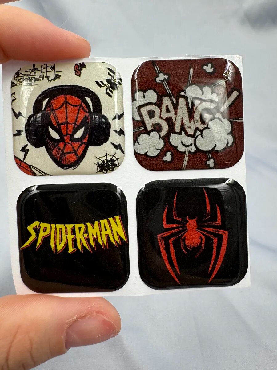 3d стикеры на телефон человек - паук парные