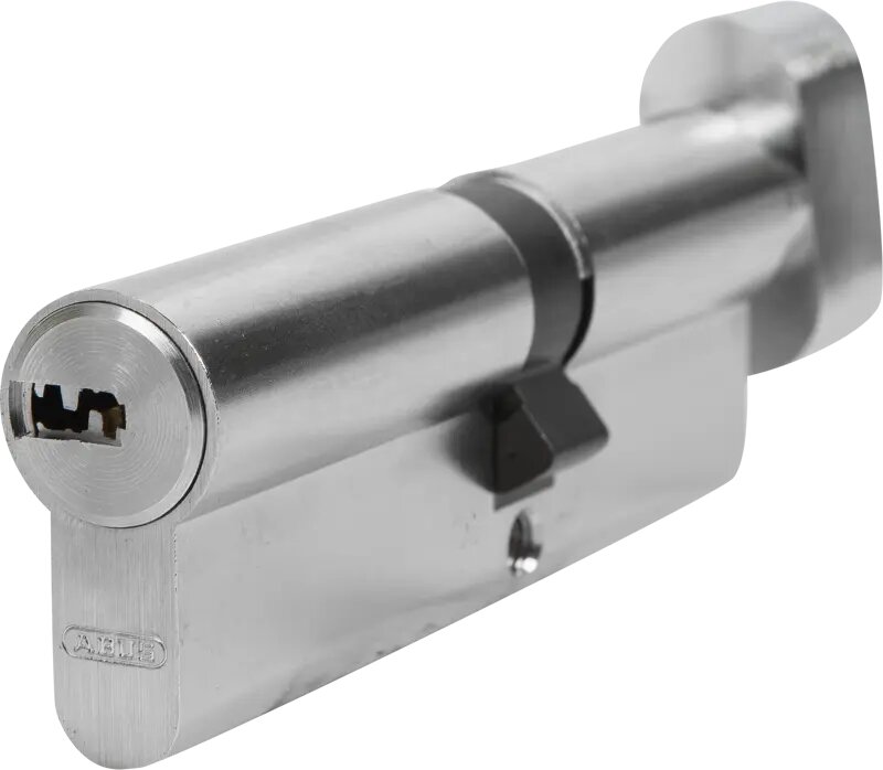 Цилиндр Abus KD6N Z50/K40, 50x40 мм, ключ/вертушка, цвет никель