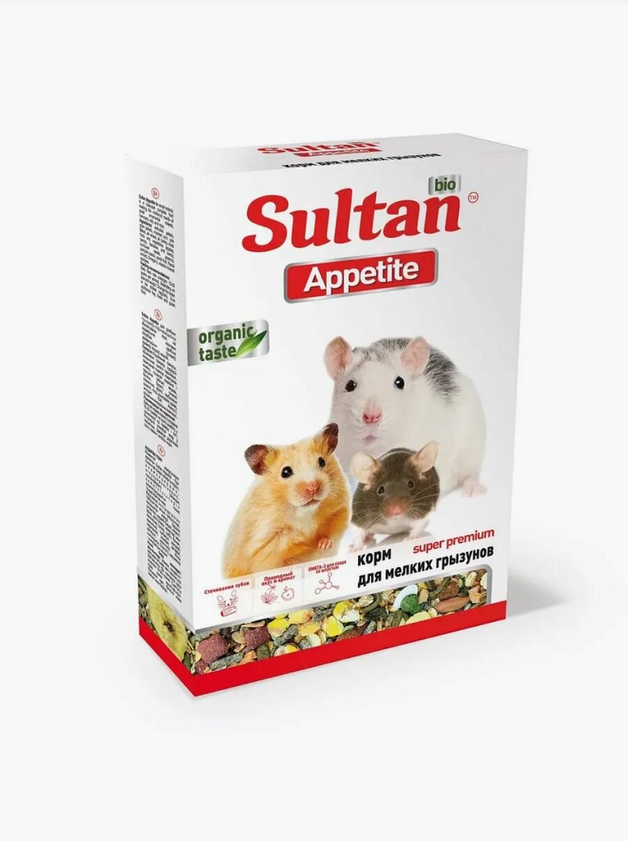 Sultan Bio Appetite Корм для мелких грызунов 550г