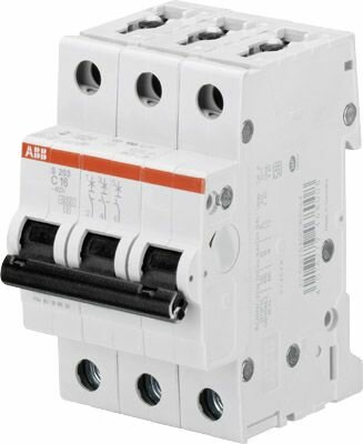 ABB Выключатель автоматический 3-полюсной S203M C4, 2CDS273001R0044