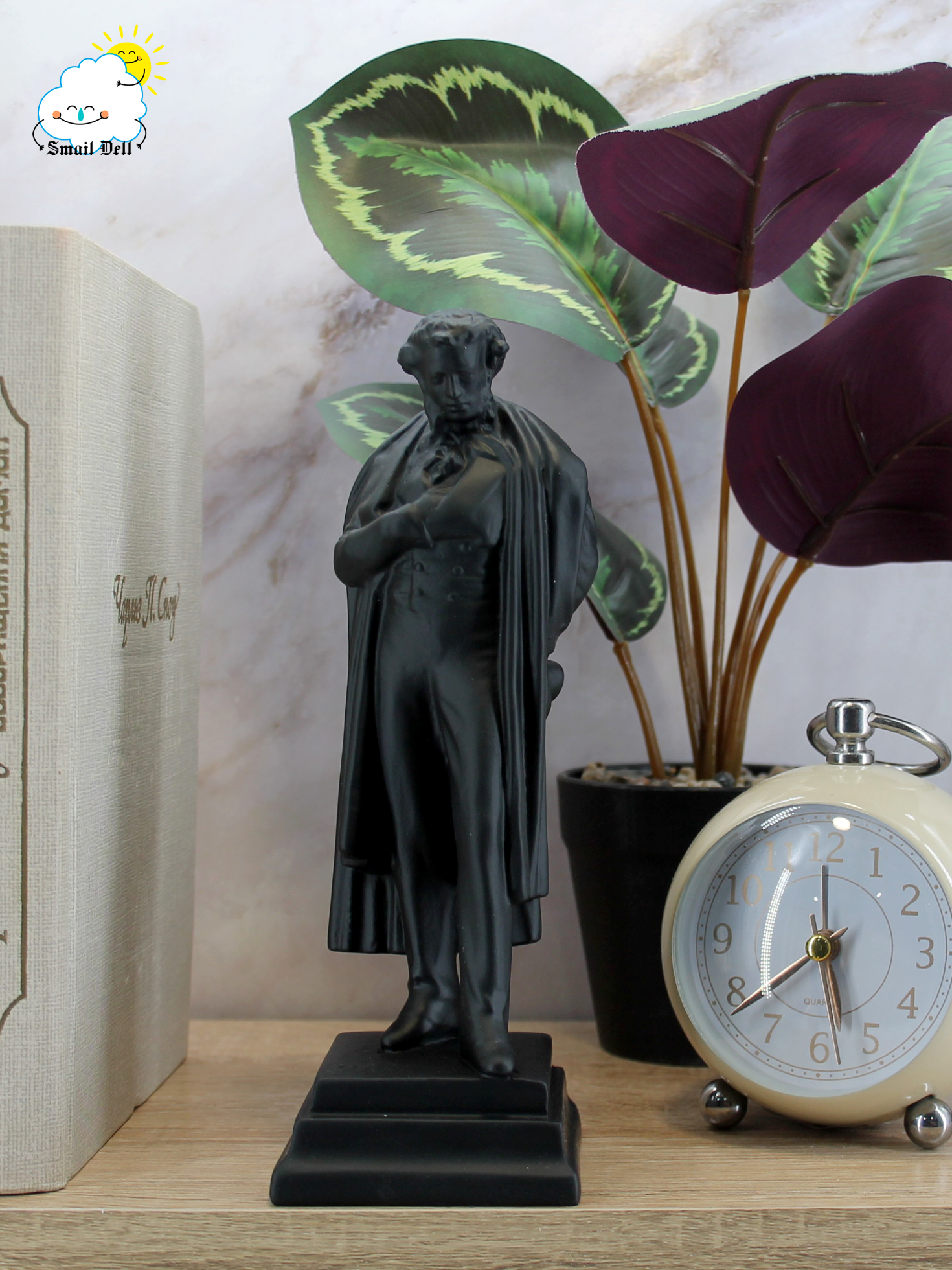 Статуэтка А. С. Пушкин , 19.5 см , гипс , цвет черный матовый