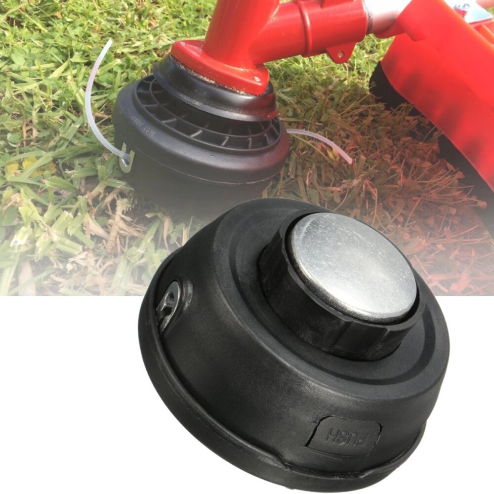 Инструмент Универсальный 2-проводной газонокосилка триммер для резки кустов Садовый кусторез Алюминиевая головка Цвет: черный