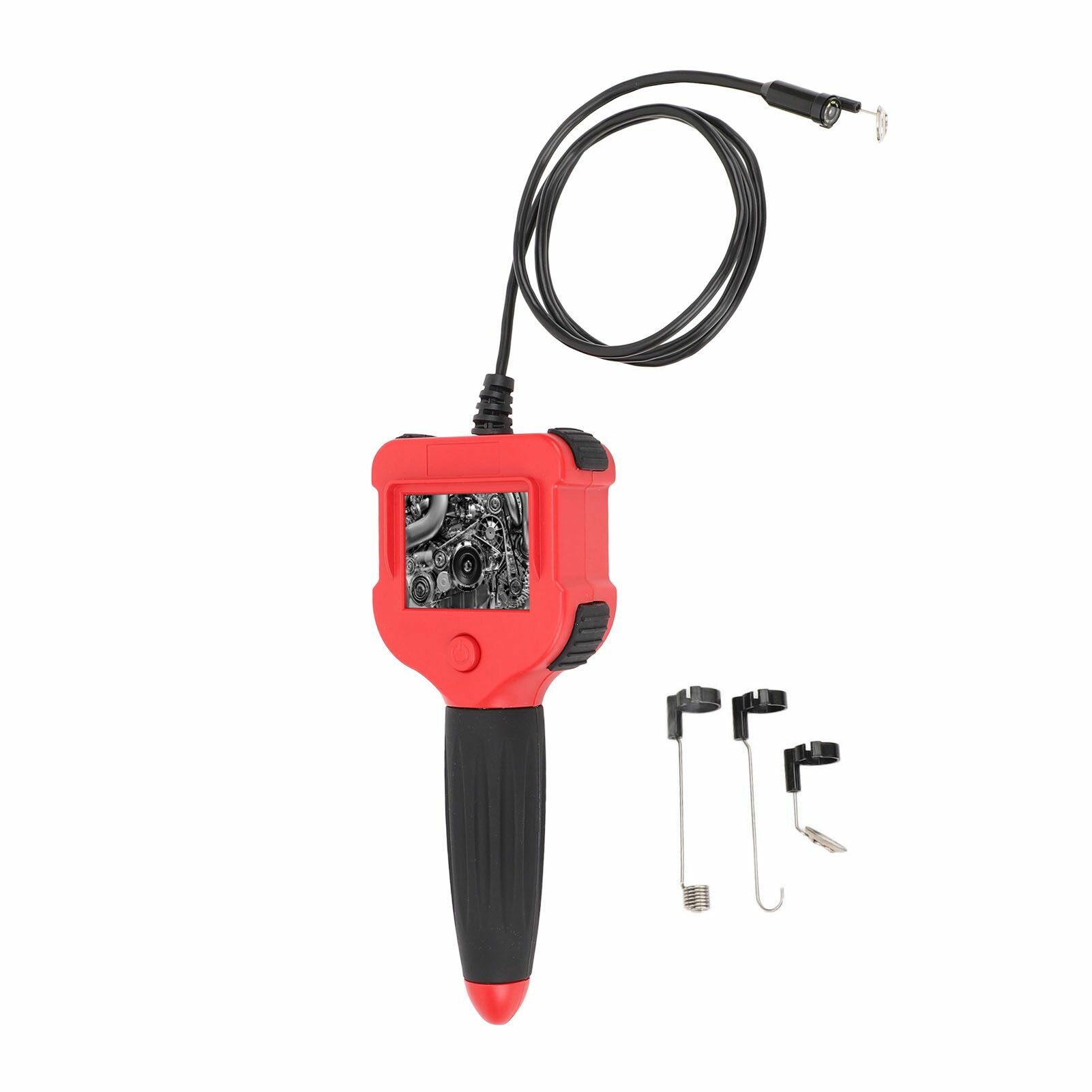 Портативный бороскоп с 2.4-дюймовым экраном и 8 светодиодами для осмотра труднодоступных мест в авто