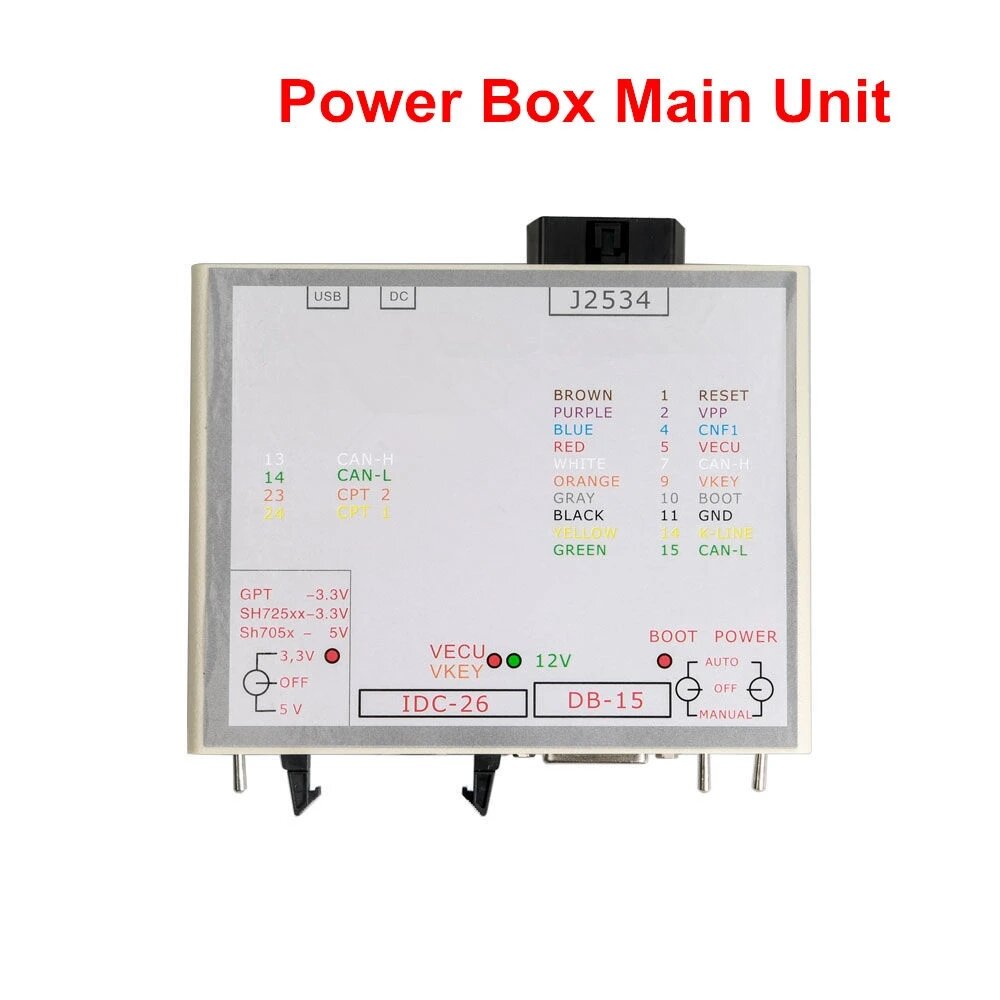 JTAG PowerBox Works Openport J2534 Разъемы для блока питания JTAG Полные адаптеры работает Main Unit