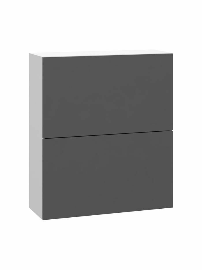 Кухонный модуль навесной, барный шкаф Тандем, высокий, 80х29.6х91.2 см, Белый / Графит