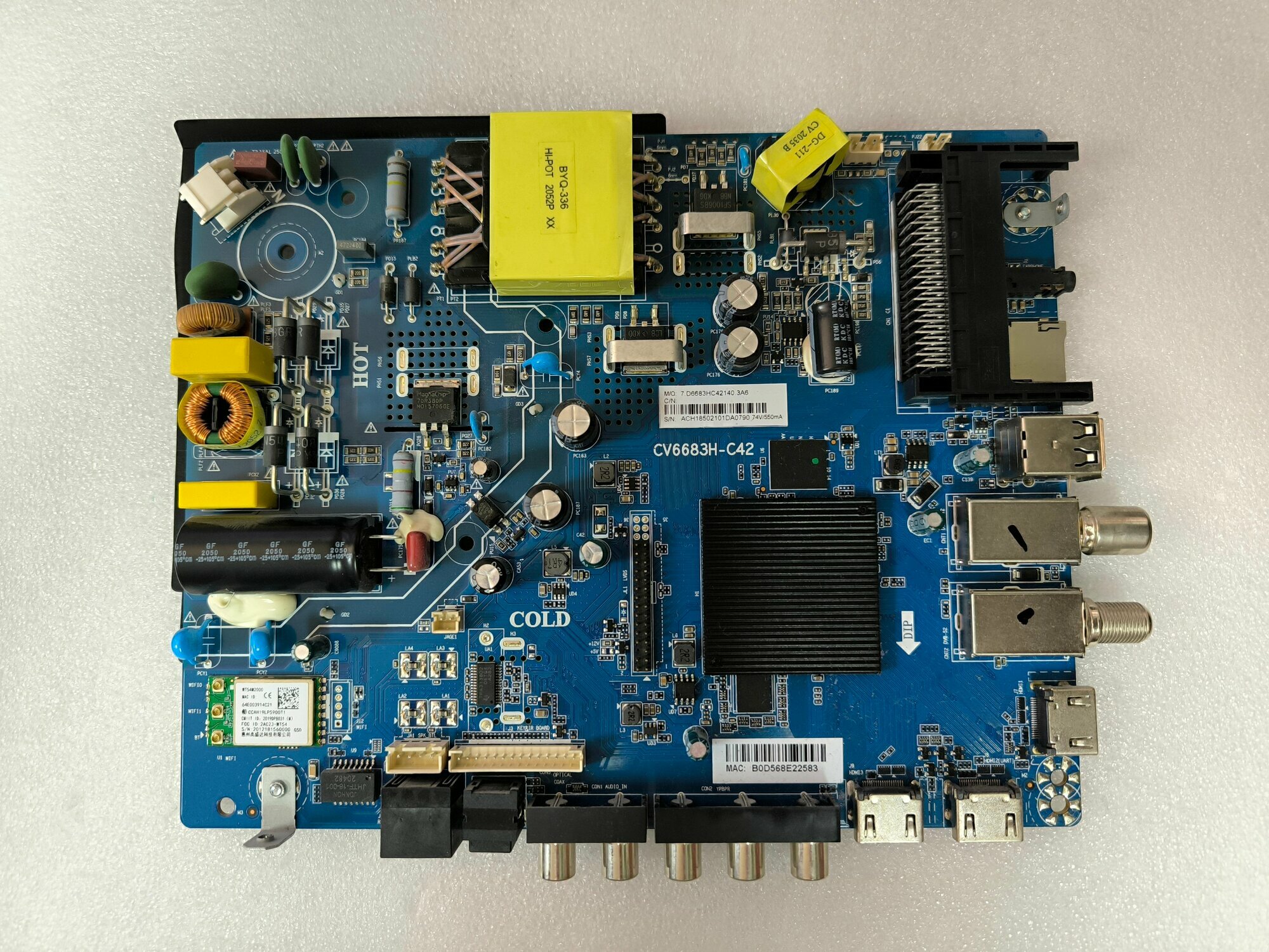 Материнская плата (main board) от телевизора Haier 43 Smart TV MX Ligth / CV6683H-C42