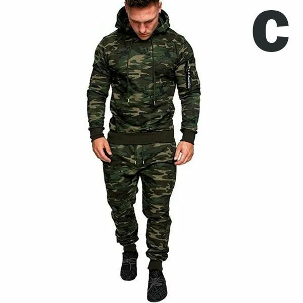 Мужской модный камуфляжный костюм с капюшоном, популярная куртка