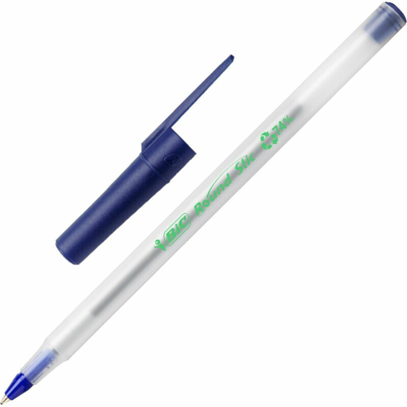 Ручка шариковая неавтомат. BIC Round Stic ECO тл 0,32мм синяя 8932403, 2247539