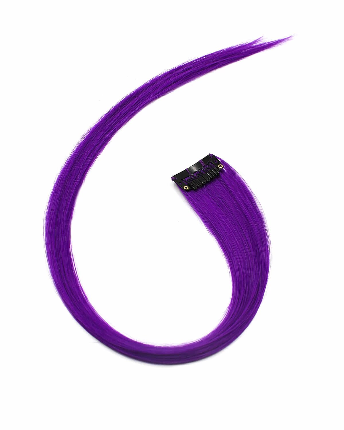 Hairshop Декоративная прядь на заколке синтетическая Ф 18 (Темно-фиолетовый)