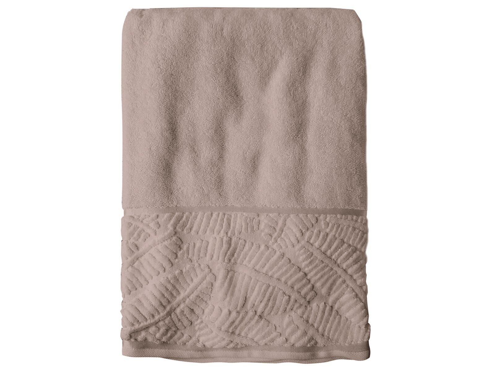 Полотенце Tessolo Home Листья махровое бежевое 500г, 100 x 150см