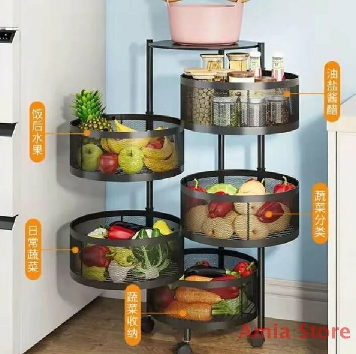 Этажерка, 5 секц, Сталь, 30х30х90 см