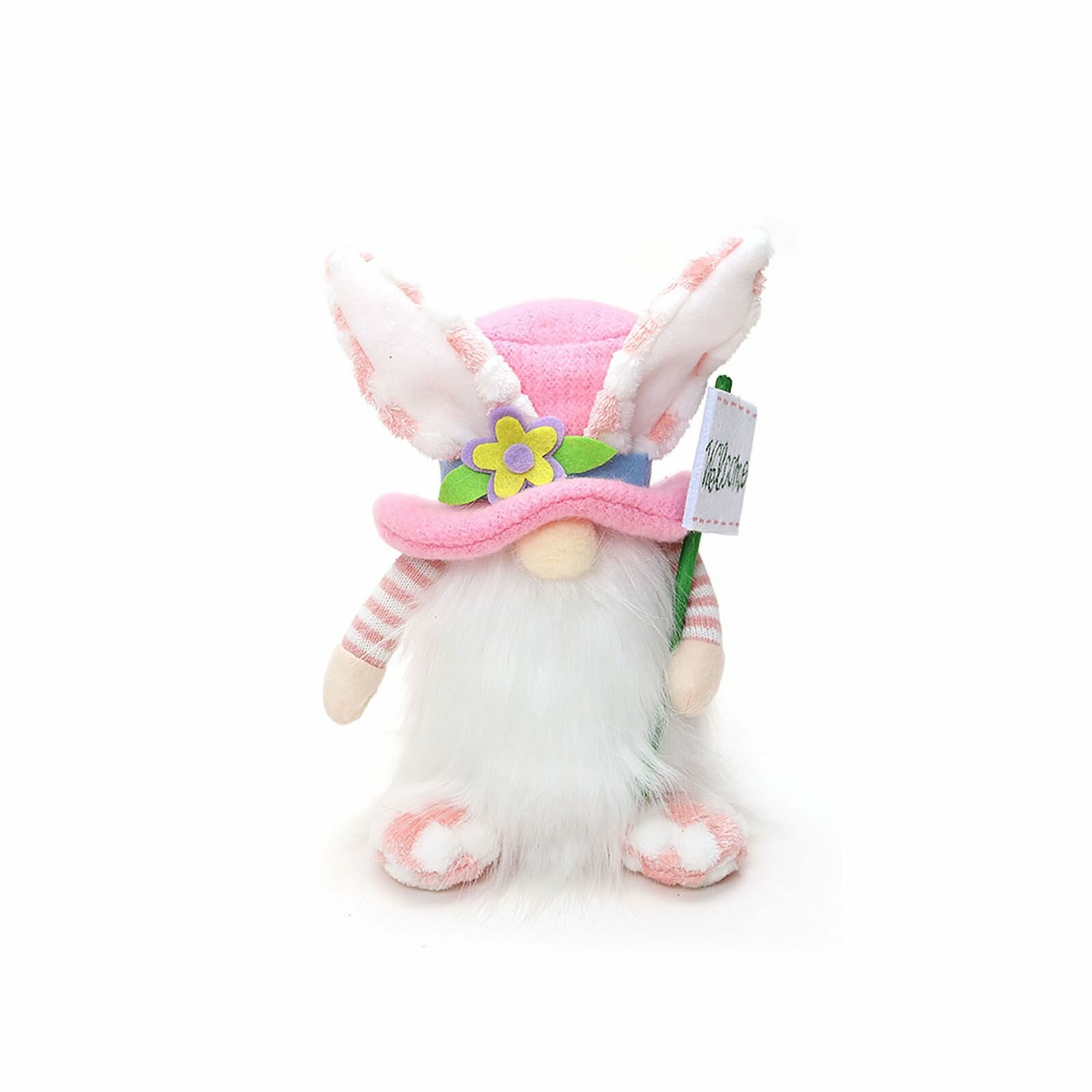 Кукла с ушками кролика и морковкой - розовая