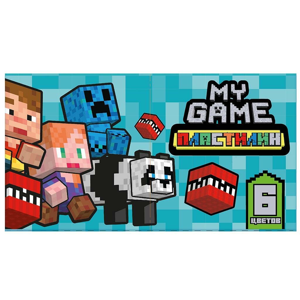 Пластилин «My Game» 6 цветов, 120 г, с пластиковой стекой для лепки игровых персонажей