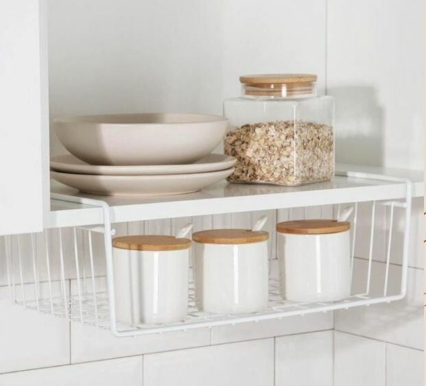 Корзина навесная 364х210х120 белый цвет