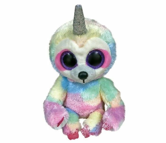 TY Beanie Boo's Ленивец цветной с рогом COOPER 15 см