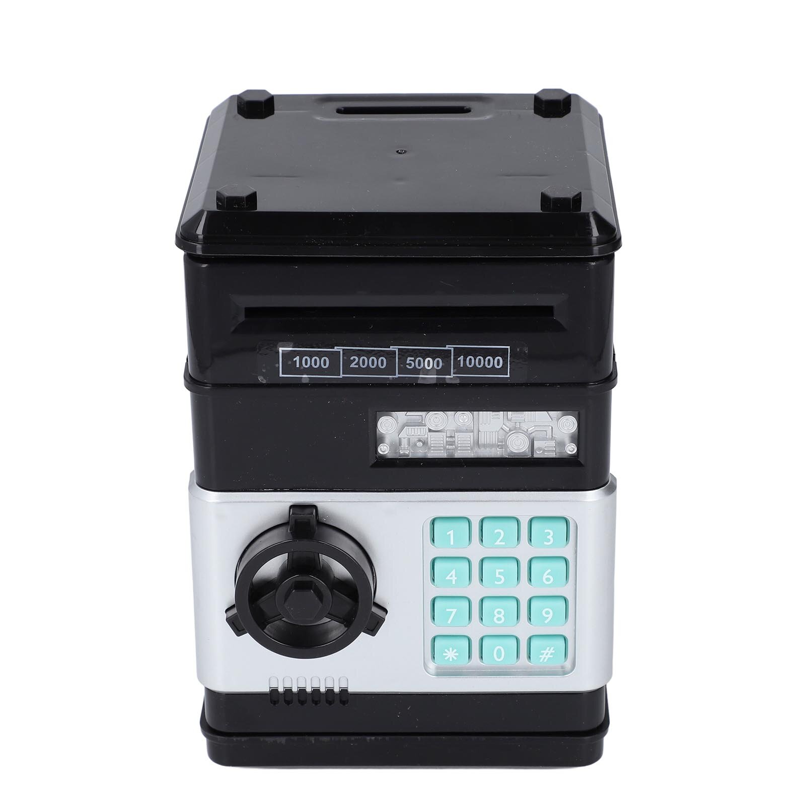 Электронная копилка, мультяшная, пароль, чёрная, 100