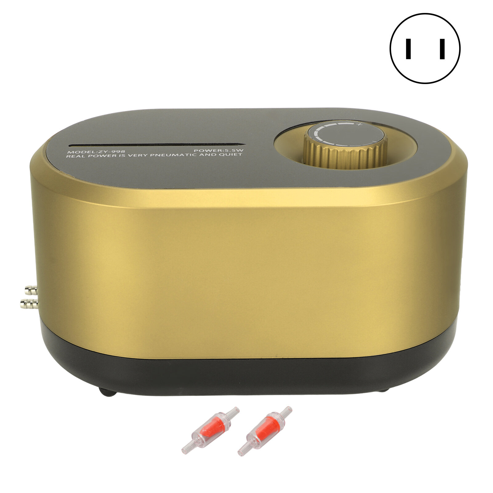 Аквариумный воздушный насос, сверхтихий работа, аэратор для аквариума, аксессуары, золотая вилка стандарта США, 110 В