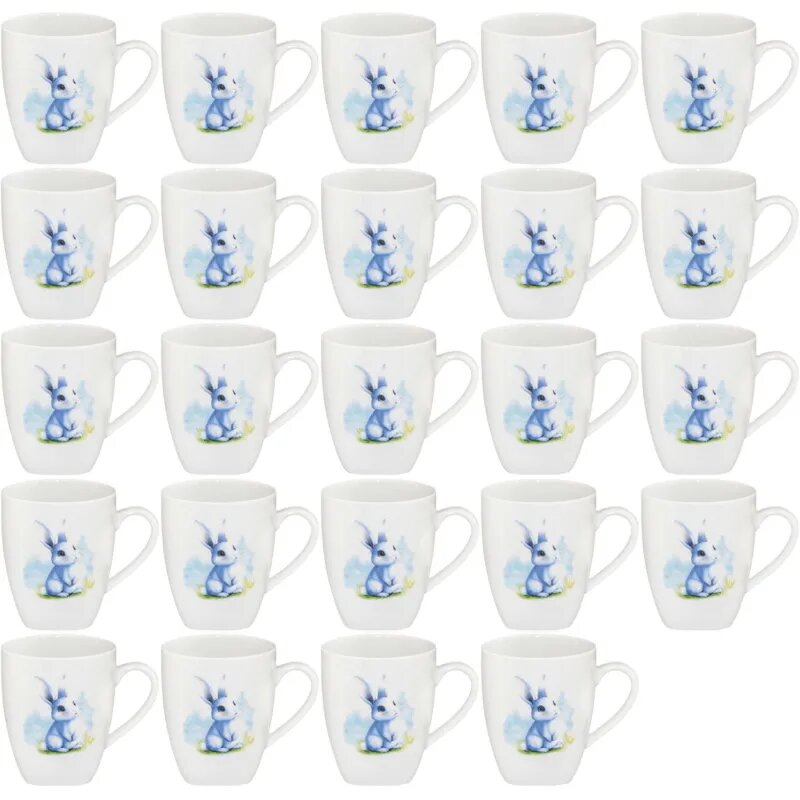 Кружка 210 мл Глория Зайка голубой 24 шт/уп Дулевский фарфоровый завод 2219565 126802