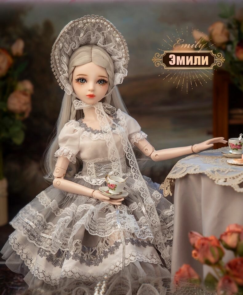 Барби Лолита кукла bjd 60cm Эмили(Кукла + одежда + обувь)