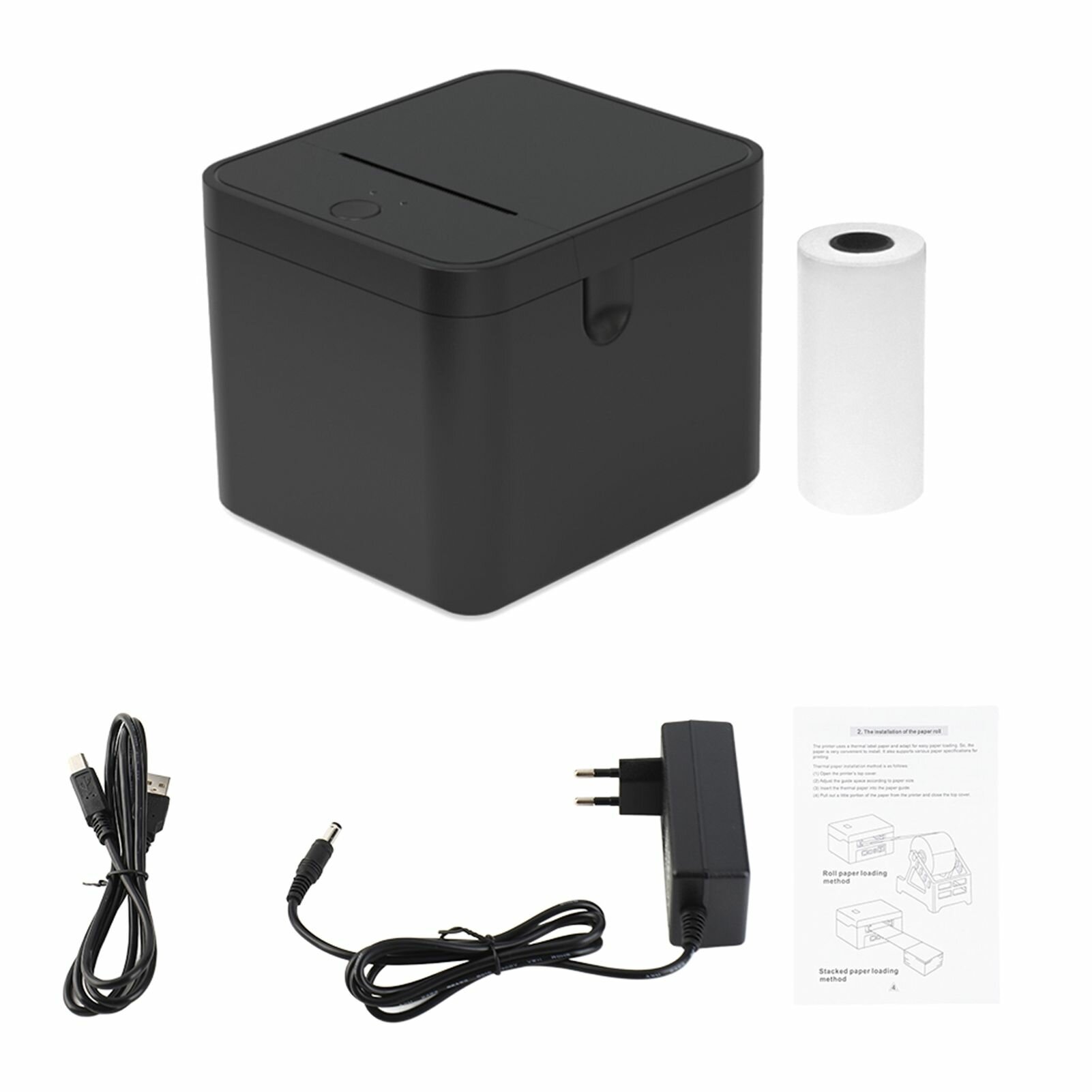 58 мм высокоскоростной термопринтер для печати чеков для судоходного бизнеса, ресторанной кухни, совместимость с B BT для быстрой печати и простой установки
