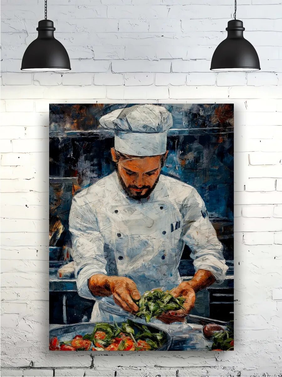 Картина на дереве OSB "Повар"