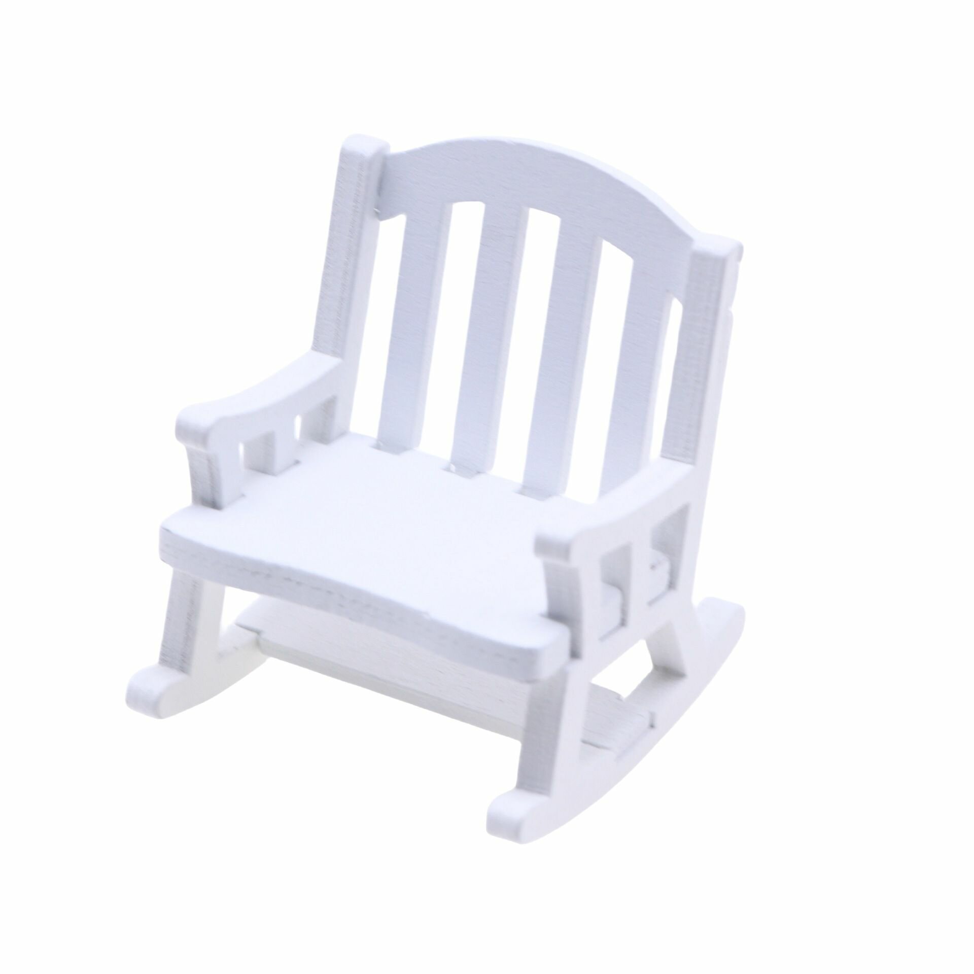 1шт мини - Деревянные кресла-качалки, аксессуары для кукол, игрушечные